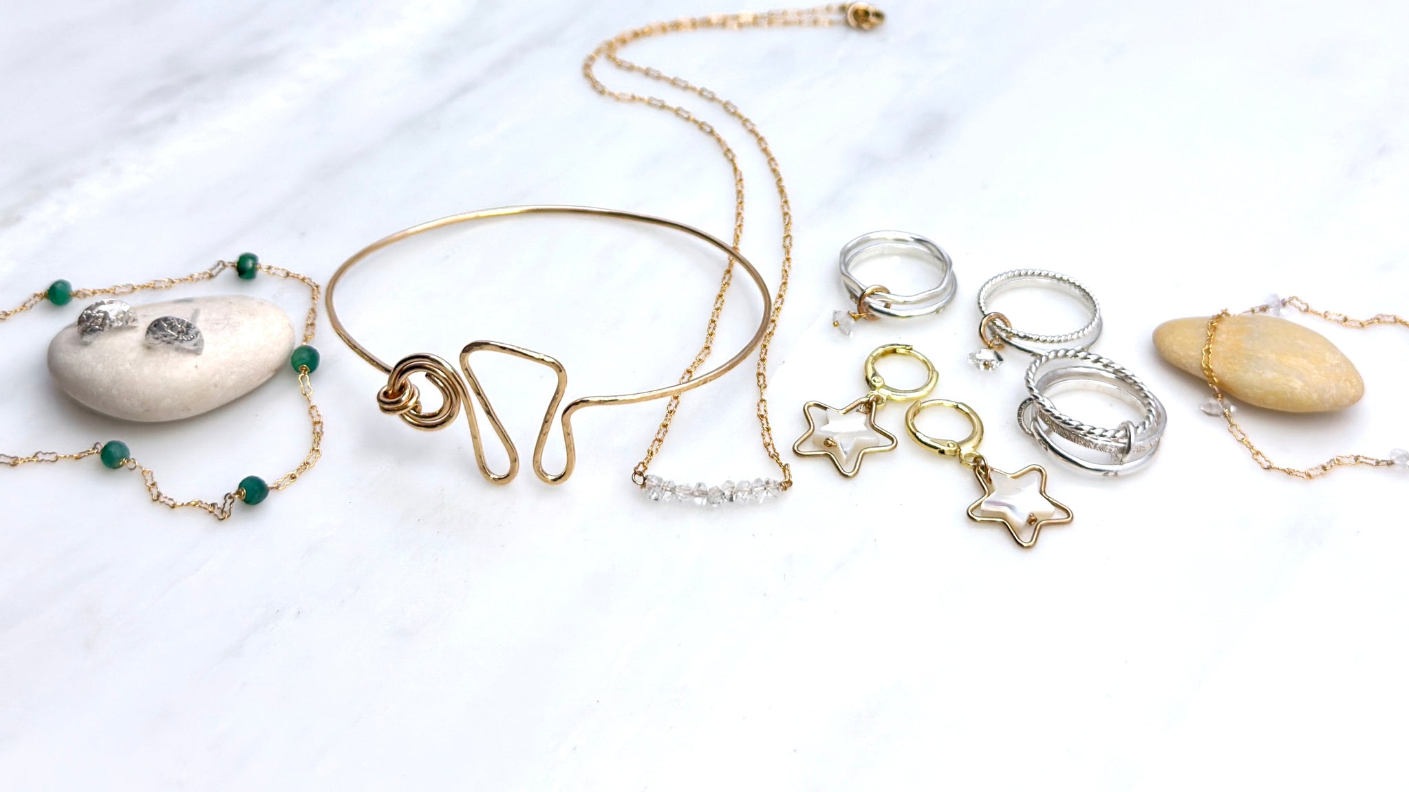 Everyday Minimal Jewelry | Simple Sterling Silver & Gold Earrings